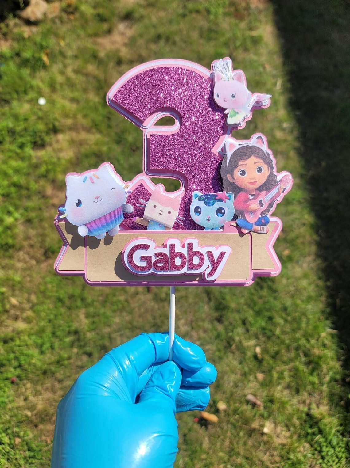 Gabbys Dollhouse Cake Topper Gabby Dollhouse Shaker Cake Etsy