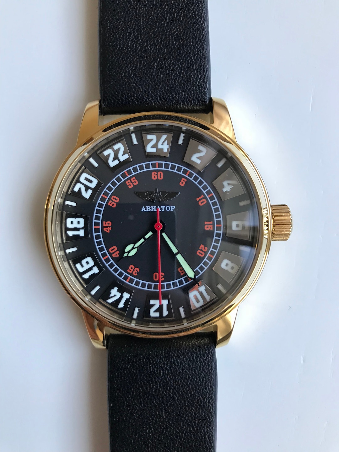 RAKETA Watch, Aviator 24 Hours Watch, Soviet Vintage Watch, Military ...