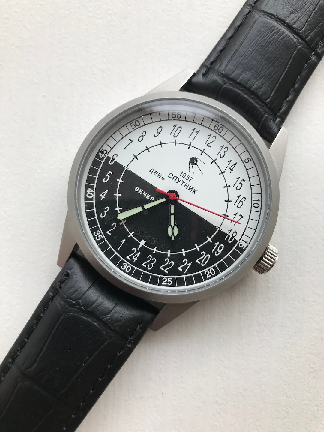 Soviet Watch, Sputnik Day Night, Vintage Watch, Mechanical Watch, 24 ...