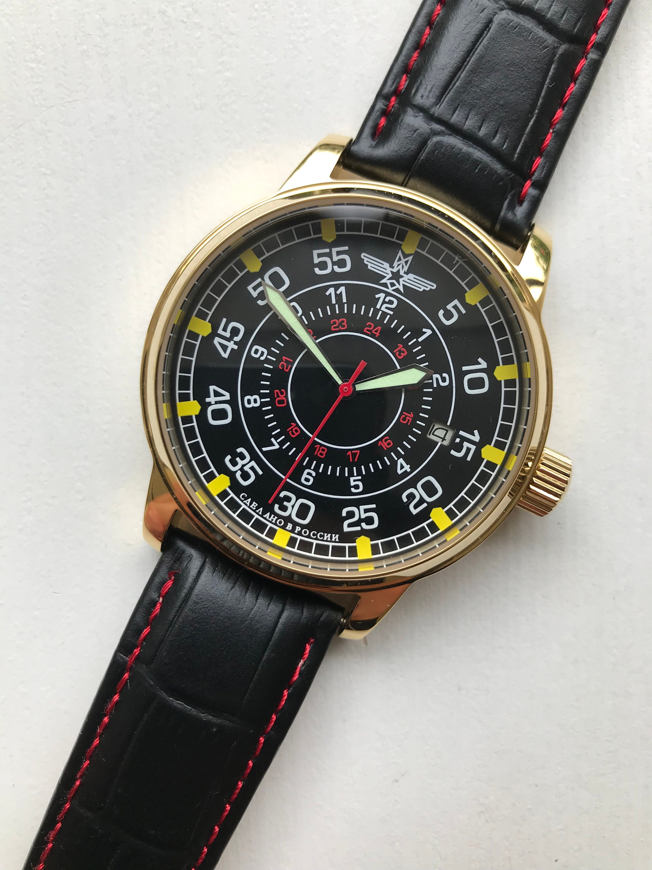 Russian watch POLJOT Aviator Vintage military pilot watch | Etsy