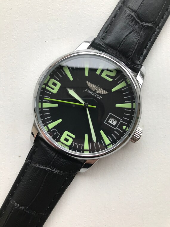 Rare mens watch Aviator, Vintage mens wrist watch, So… - Gem