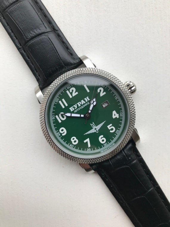 Mens mechanical Buran Automatic watch, Vintage soviet… - Gem