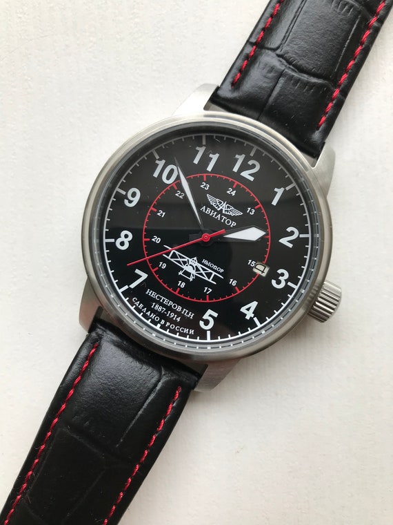 Rare wrist watch POLJOT Aviator, Vintage mens watch, … - Gem