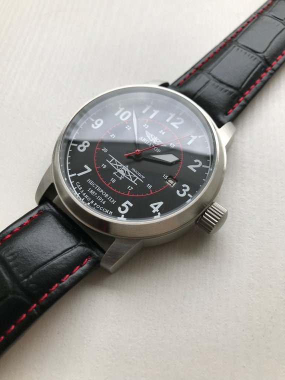 Rare wrist watch POLJOT Aviator, Vintage mens watch, … - Gem