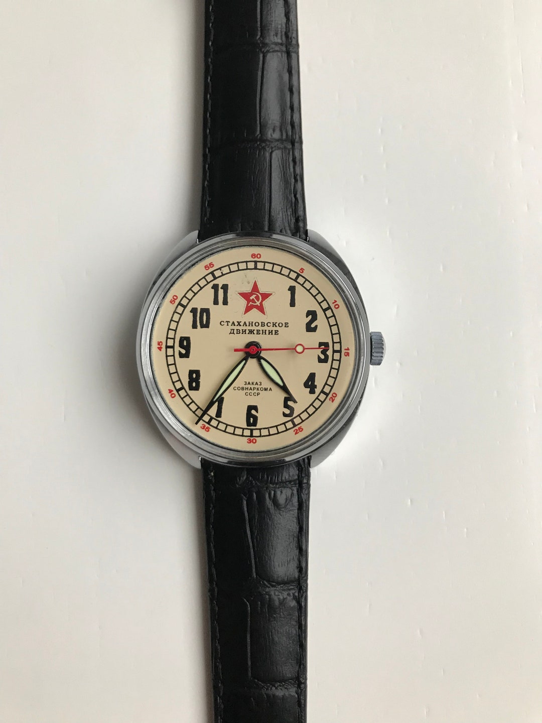 Movimiento mecánico soviético Raketa STAKHANOV, reloj mecánico vintage ...