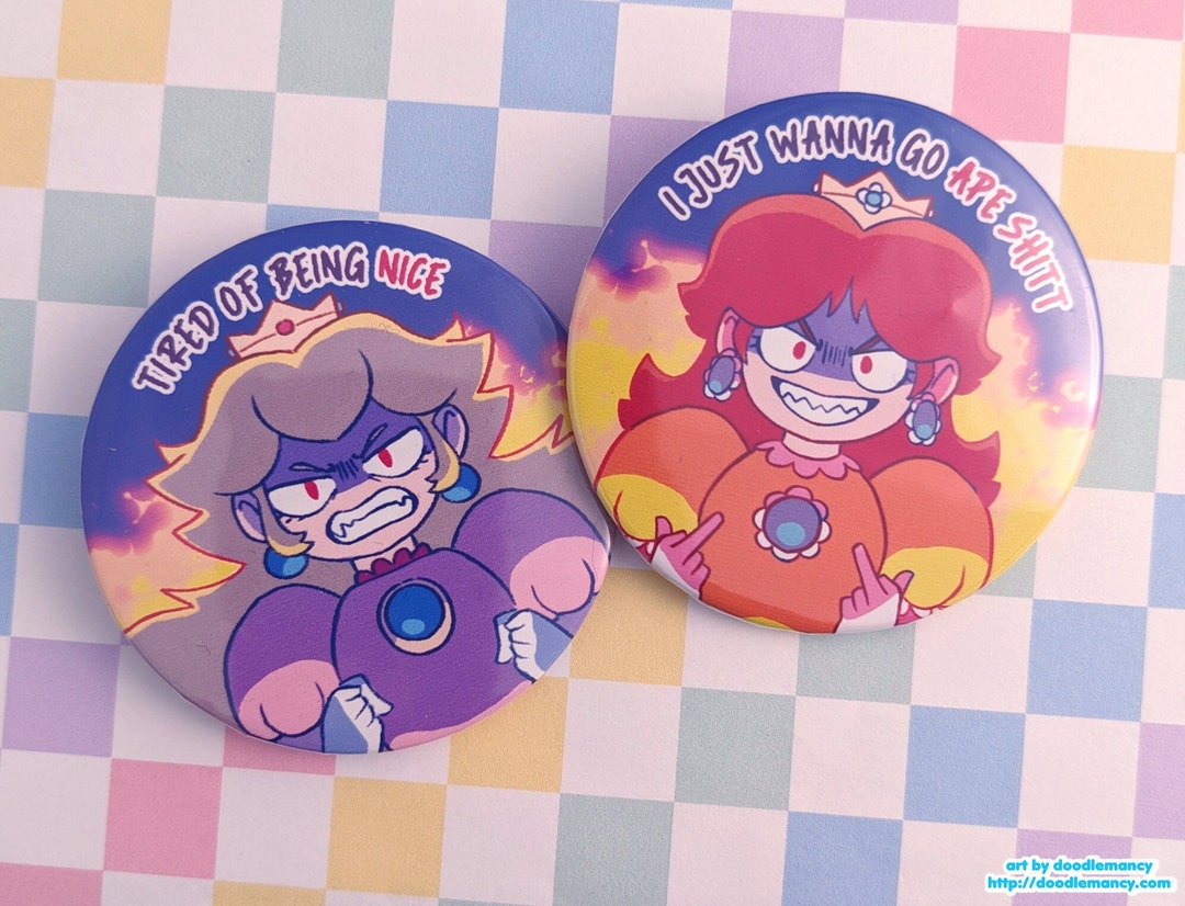 Rude Princess Buttons 1.45in/37mm - Etsy