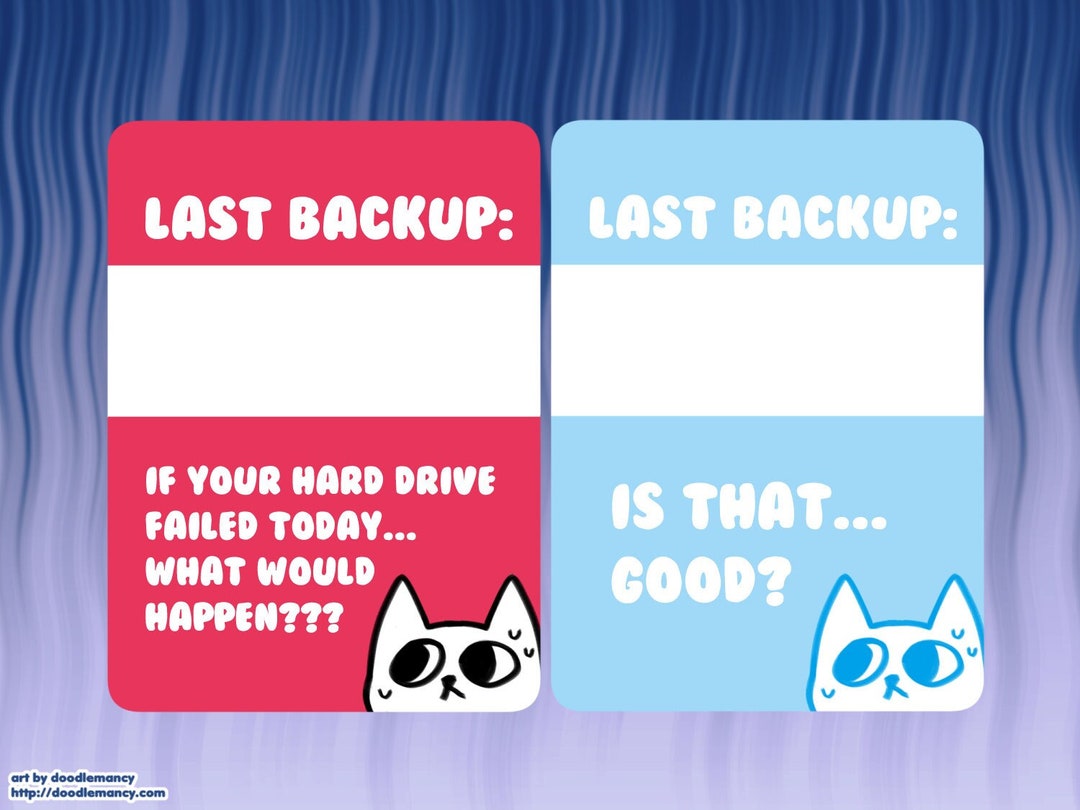Writable File Backup Reminder Sign/sticker - Etsy