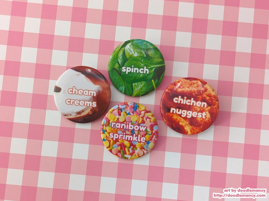 Silly Food Buttons - Etsy