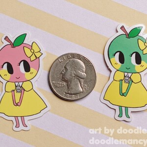 Tiny Apple Girl Sticker - Etsy