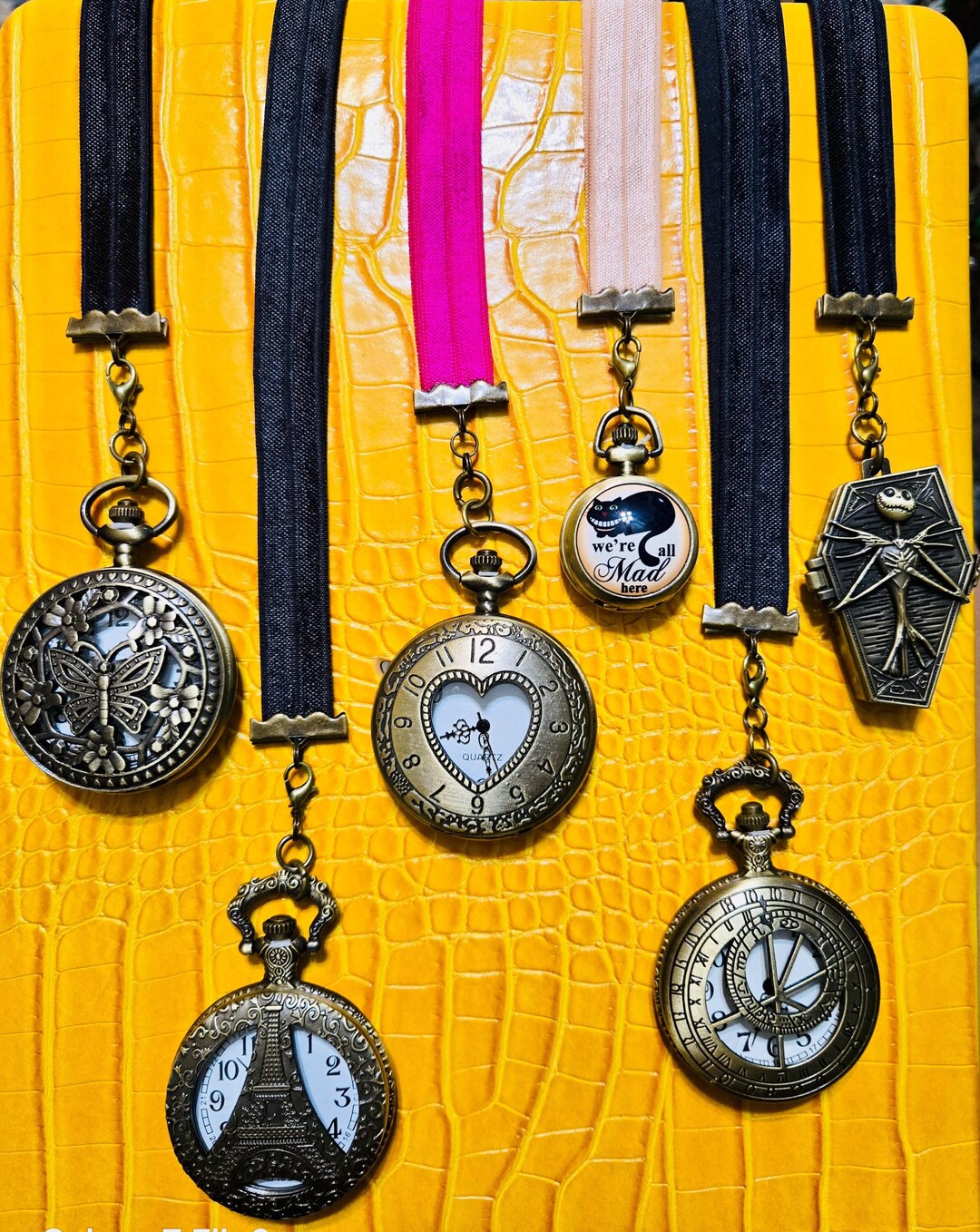 Vintage Pocket Watches Wraparound Ribbon Bookmarks Oldie but Goodie ...