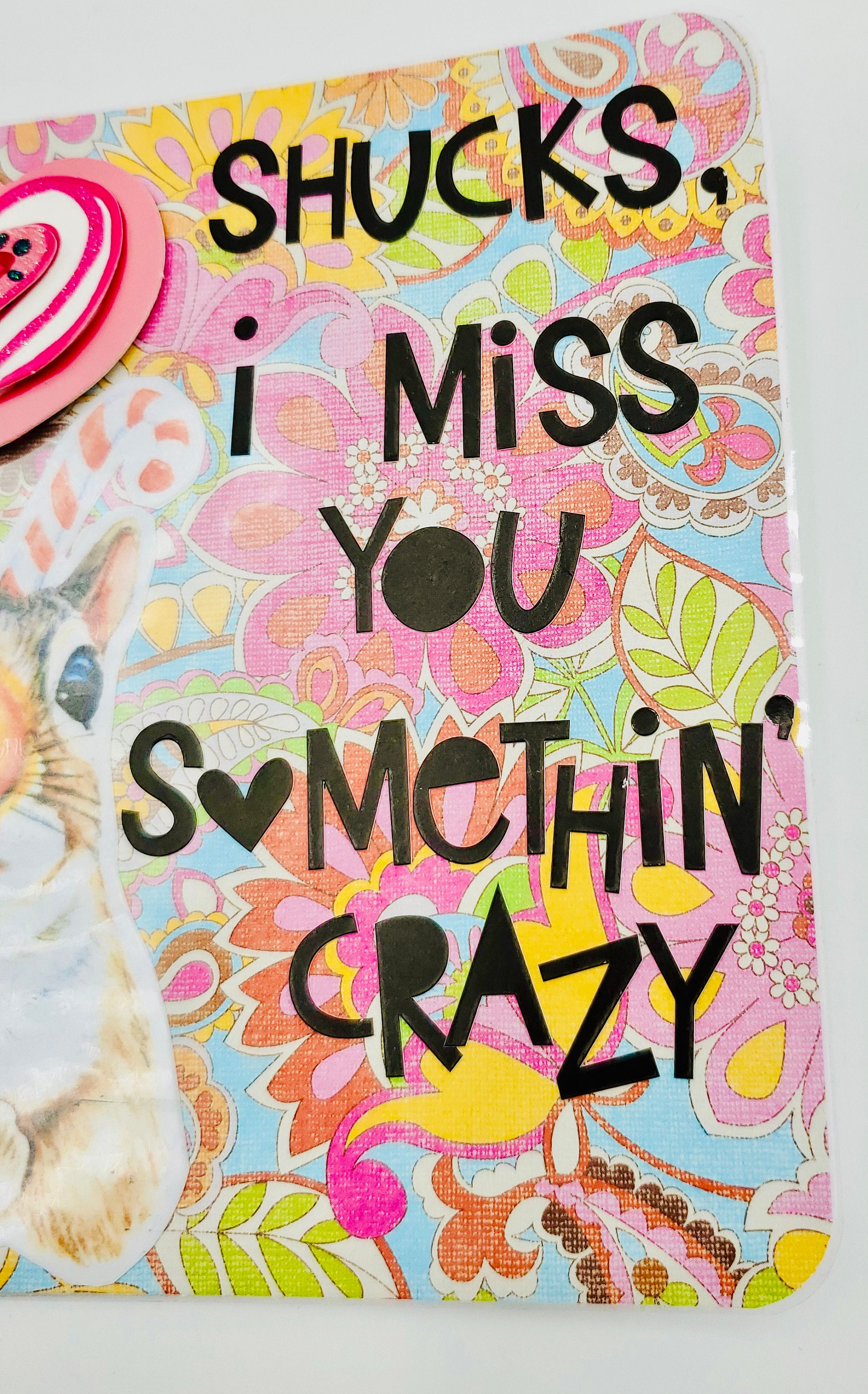 Shucks I Miss You Somethin' Crazy Like A Squirrel Missing | Etsy