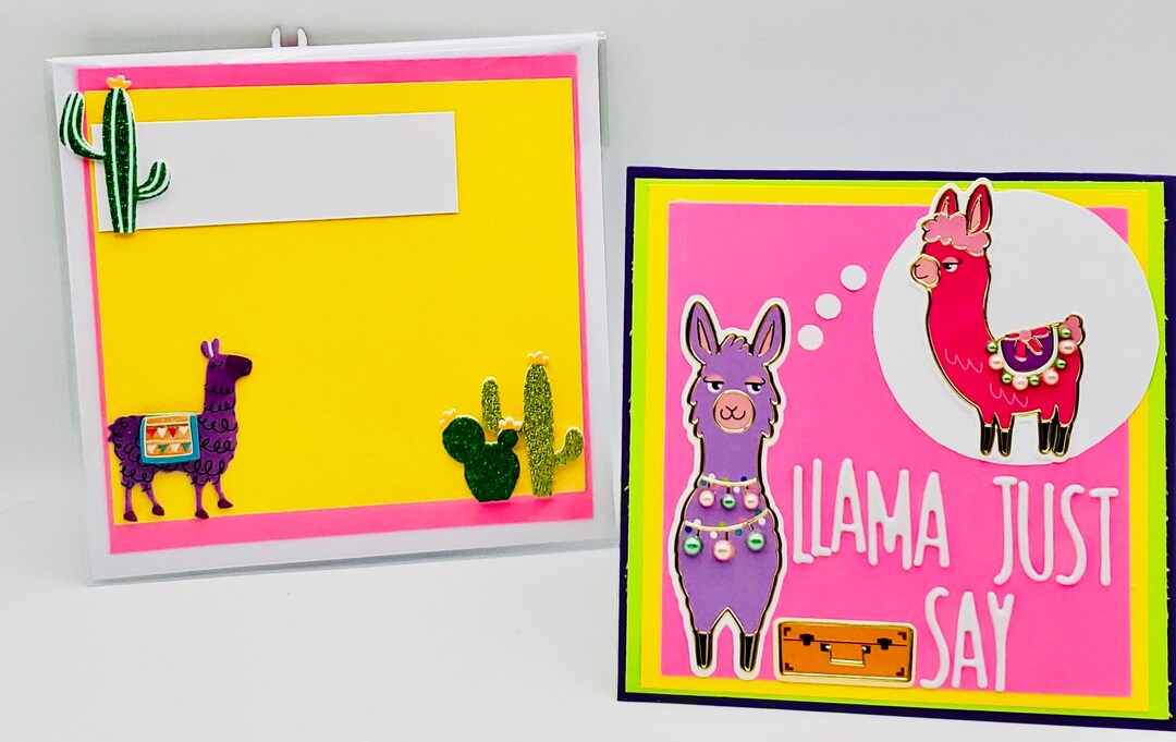 Llama Thinking of You Greeting Card: Handmade Laminated Card - Etsy