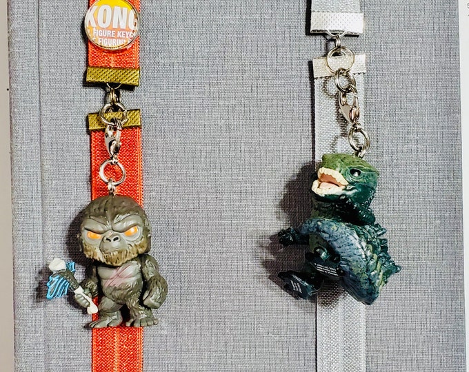 King Kong and Godzilla Wraparound Bookmarks/kong Vs. Godzilla - Etsy