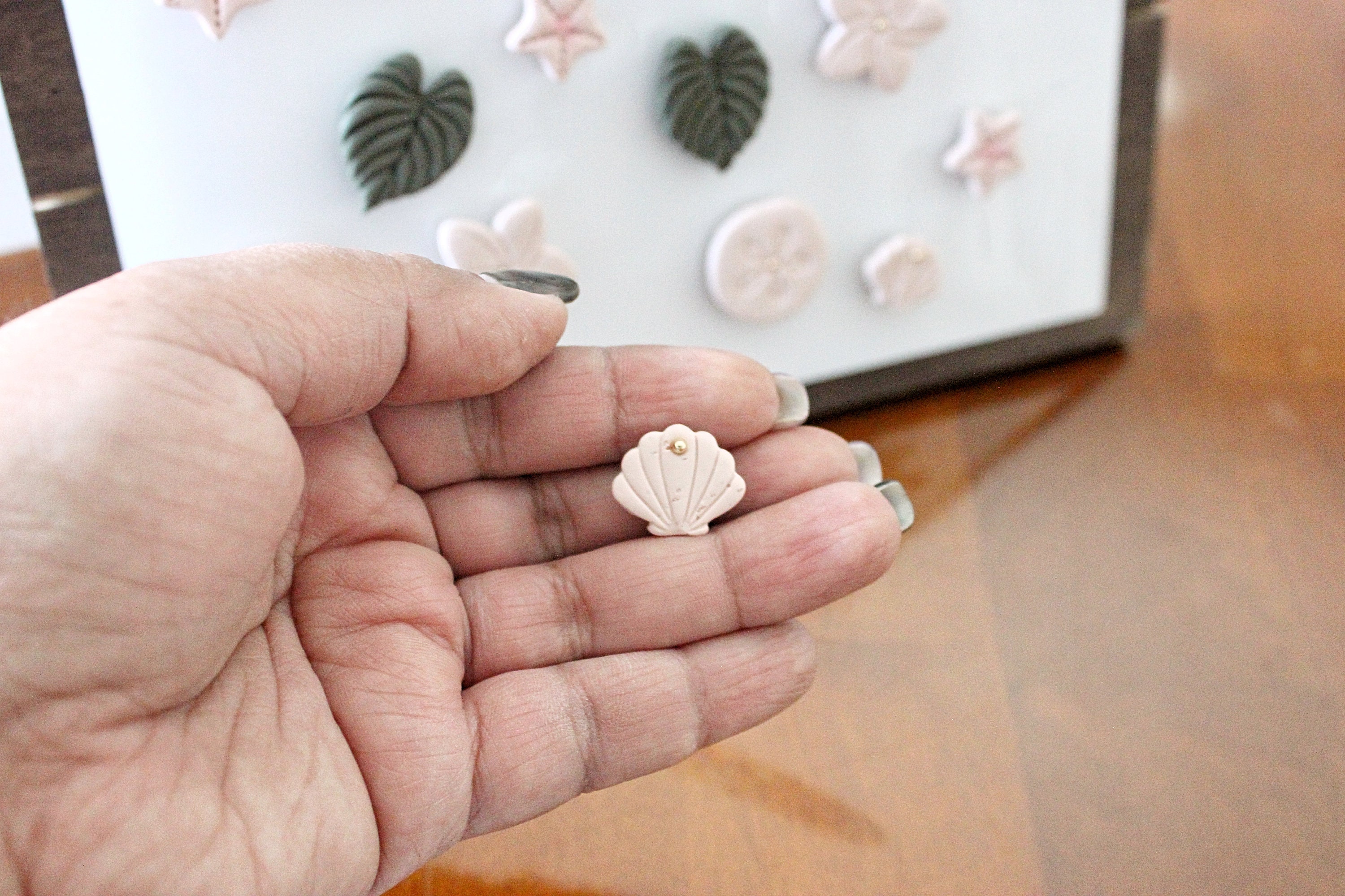 Seashell Polymer Clay Magnet - Etsy