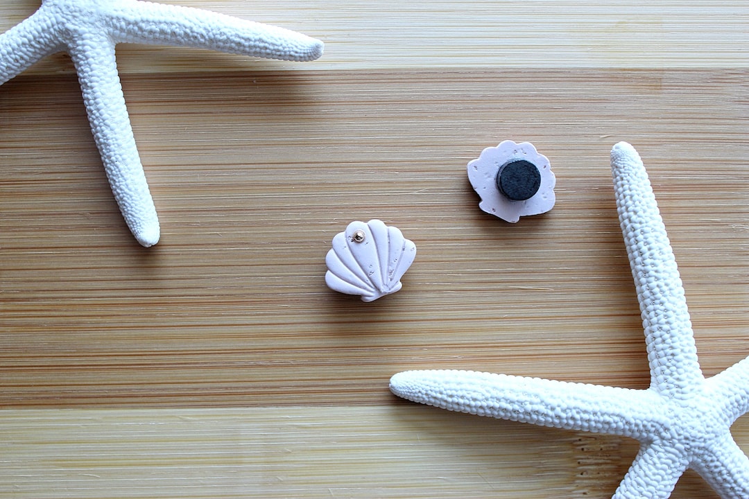 Seashell Polymer Clay Magnet - Etsy