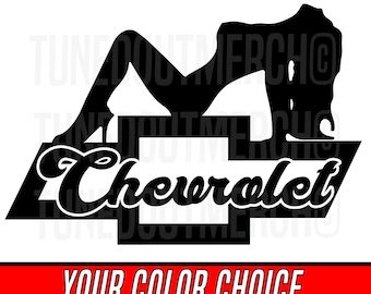 Chevy girl decal | Etsy