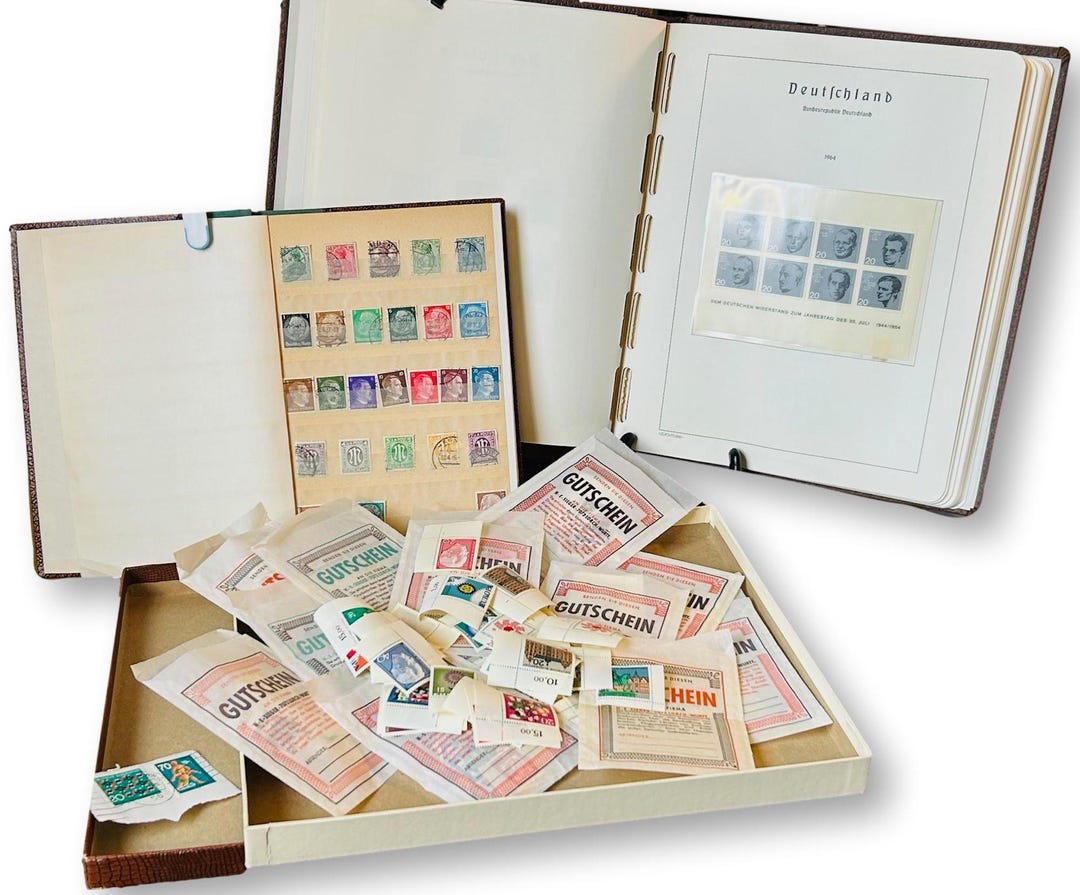 Vintage German Stamp Collection: Albums & Mint Stamps, 1960s - Etsy