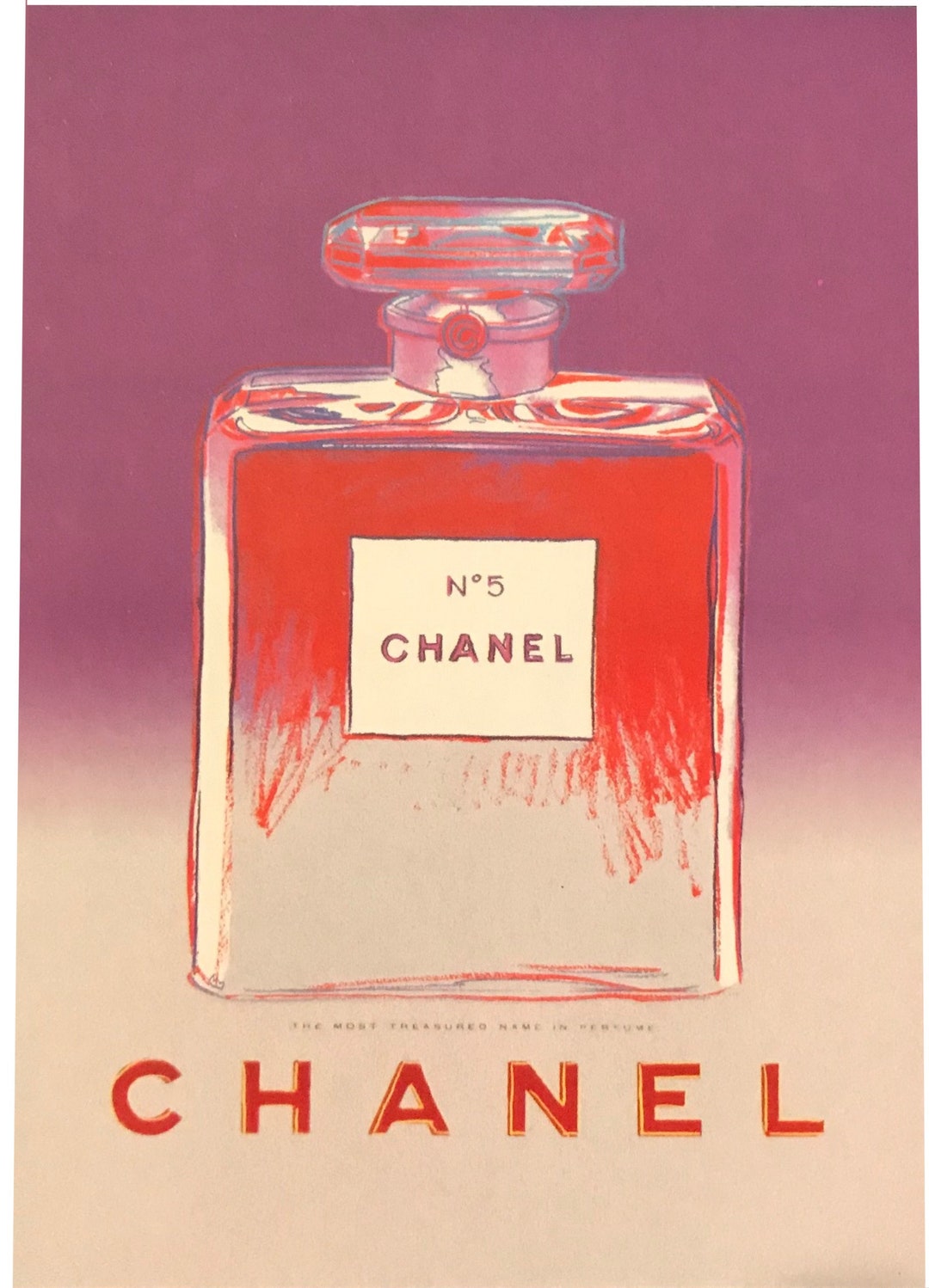 Andy Warhol Chanel No. 5 Postcard, Scent Packet, 1997 - Etsy