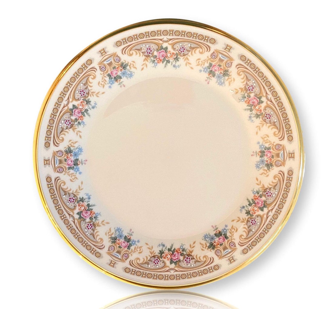 Lenox Versailles Dinner Plate: Fine Bone China, Floral Gold Trim ...