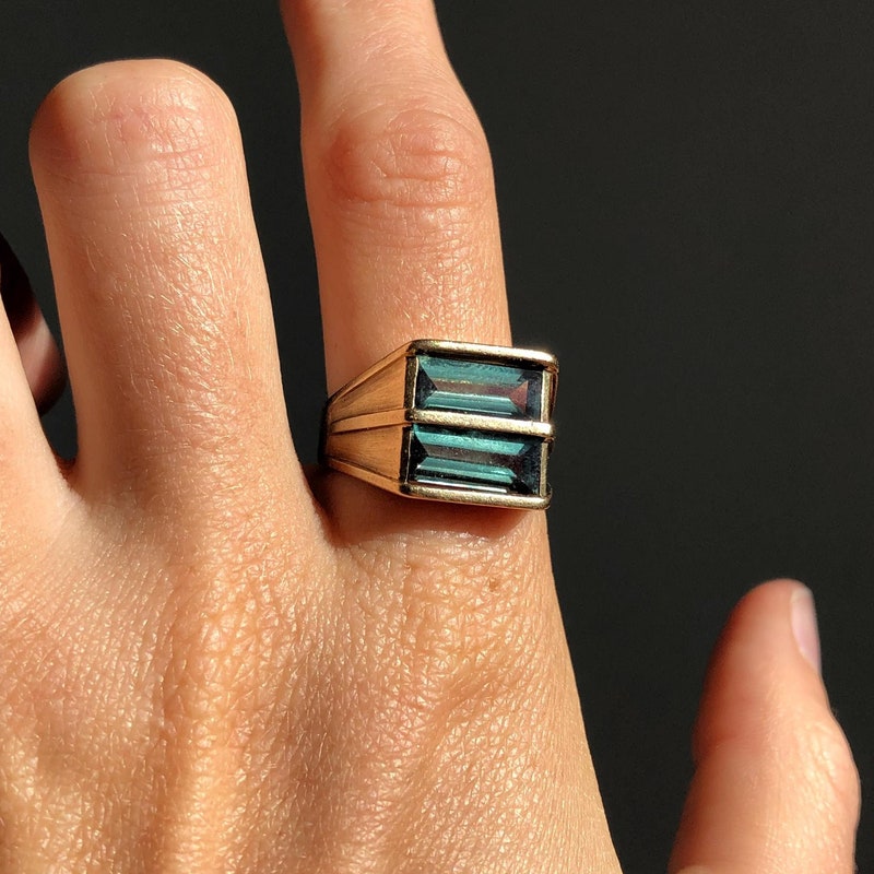 Double Stone Ring - Etsy
