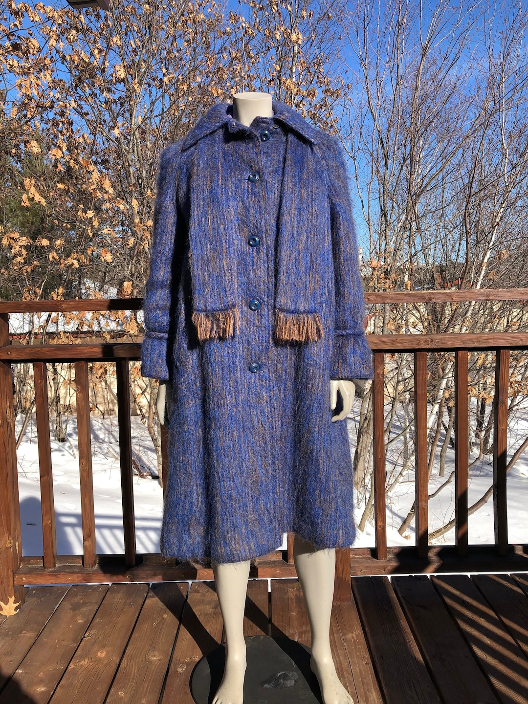 Vintage 80s Mohair Wool Coat M / Vintage Mohair Coat / Fuzzy Winter Jacket / Womens Winter Coat ...
