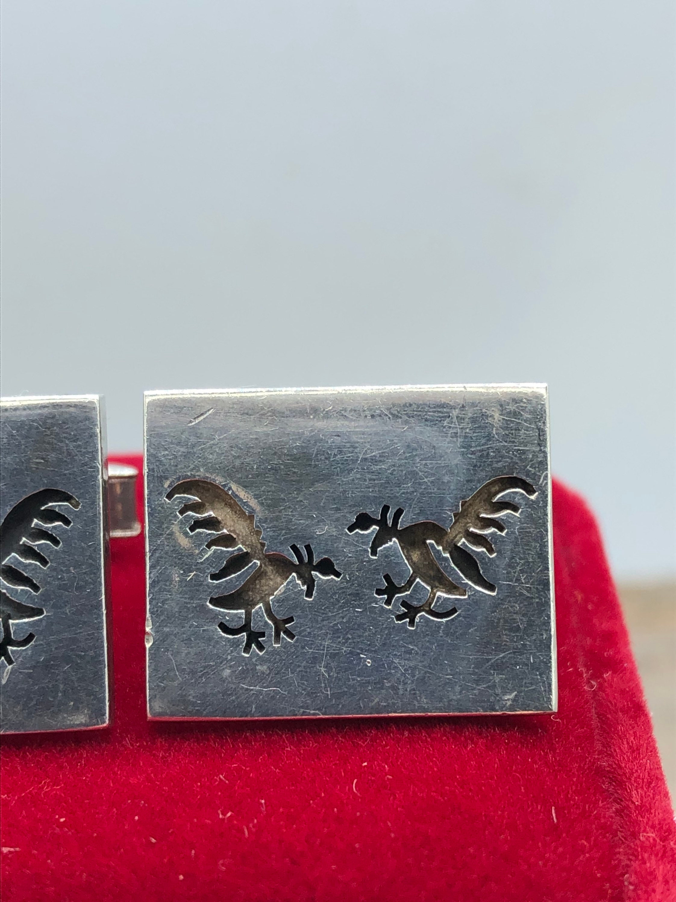 Rooster Fight Cuff Links 925 Sterling Silver / Gift for Him / - Etsy