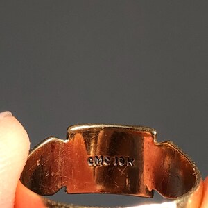 Antique 10k Gold Signet RGJ Signet Size 5.5 / R Initial / Vintage ...