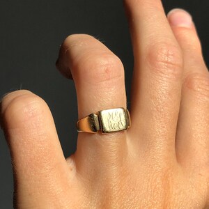Antique 10k Gold Signet RGJ Signet Size 5.5 / R Initial / Vintage ...