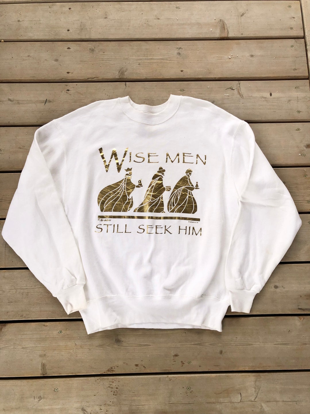 Vintage Wise Men Crew Neck Sweater Size L / Wise Men Still Seek Him ...