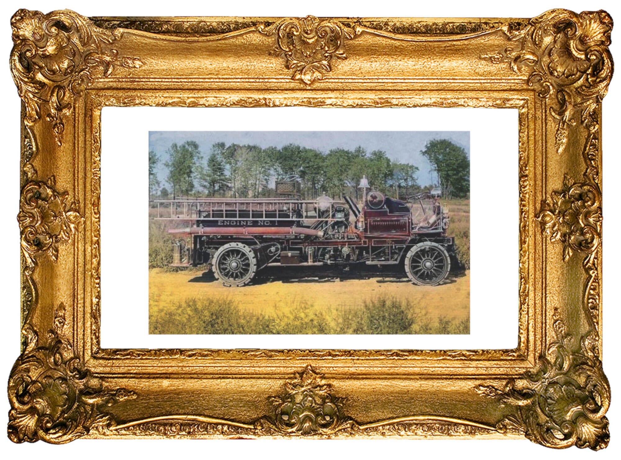 Vintage 1905 Knox Fire Engine Art Print for the FIREFIGHTER or HERO in ...