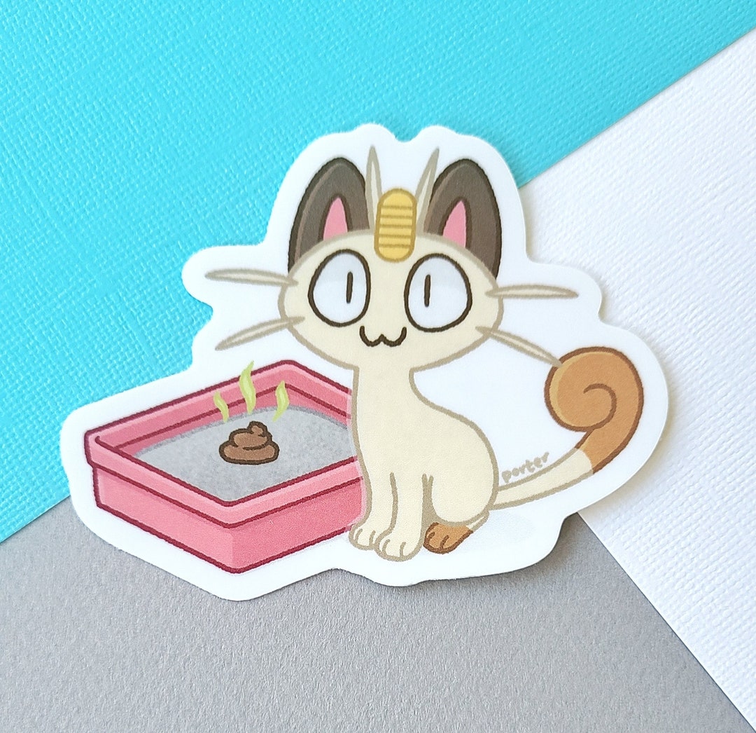 Meowth Litter Surprise Vinyl Sticker - Etsy