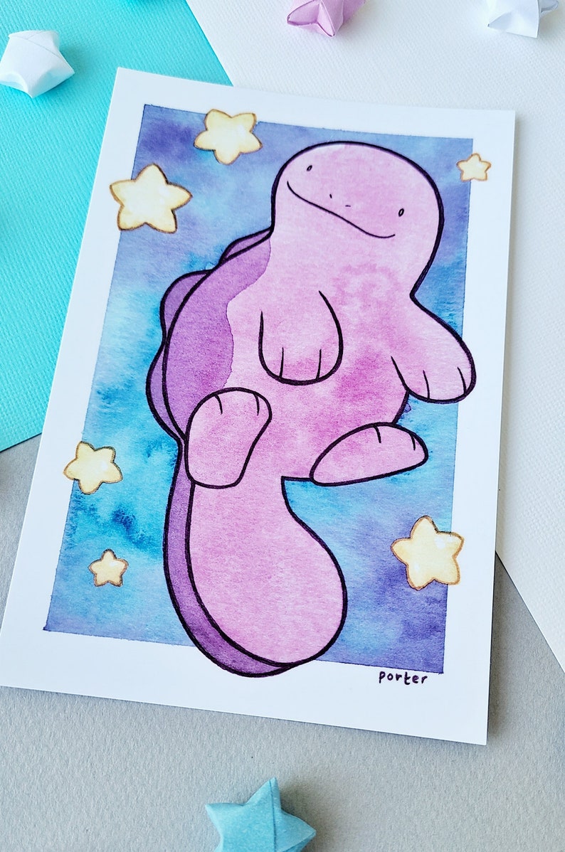 Starry Quagsire Mini Print - Normal and Shiny - Etsy