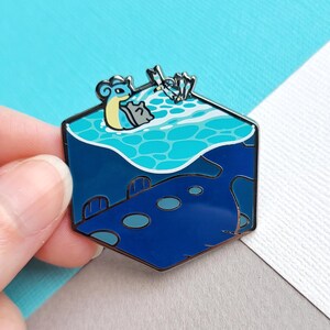 Pokehabitat: Open Ocean - Hard Enamel Pin Lapras Wingull Wailord - Etsy