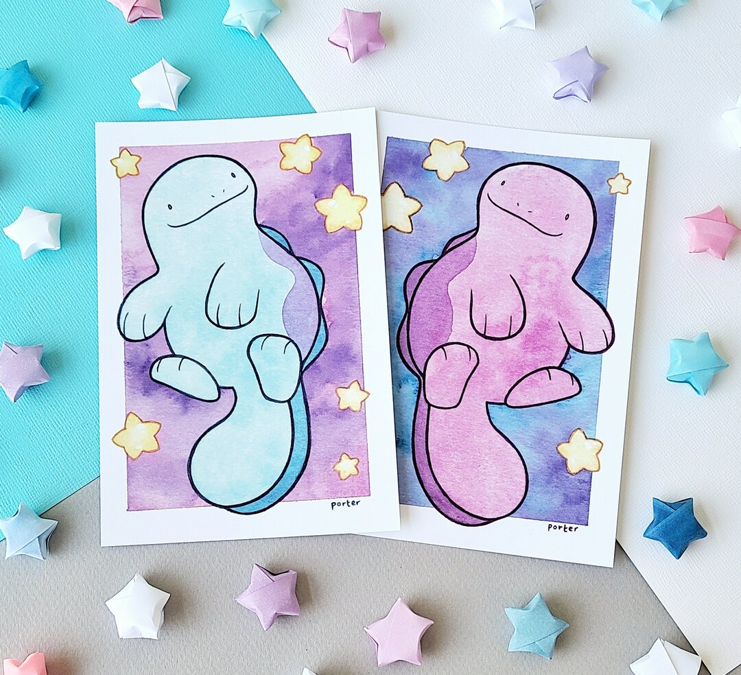 Starry Quagsire Mini Print - Normal and Shiny - Etsy