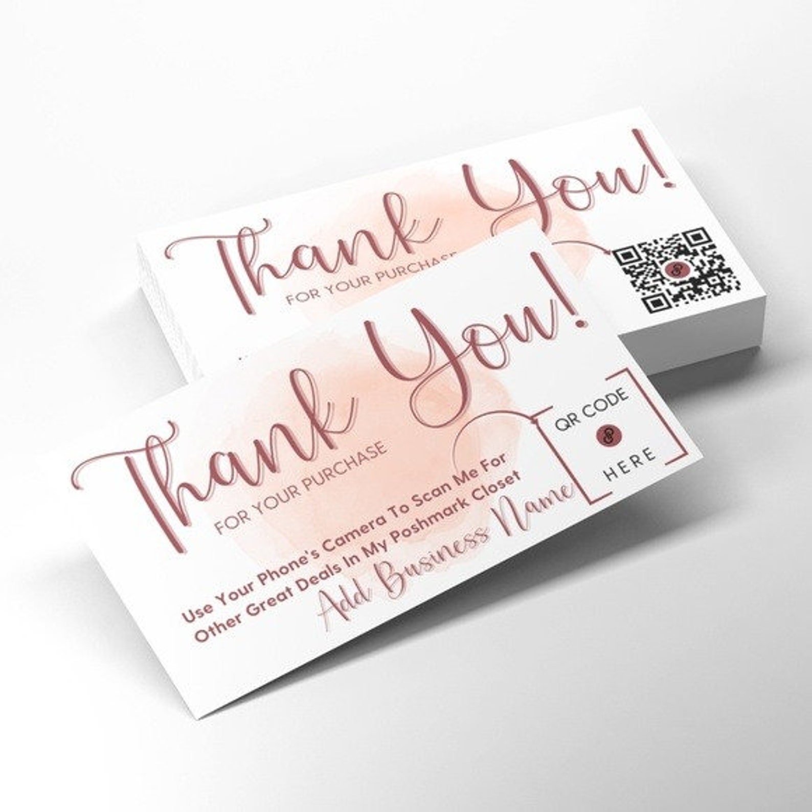 QR Code Thank You Cards -50 Pack - Etsy