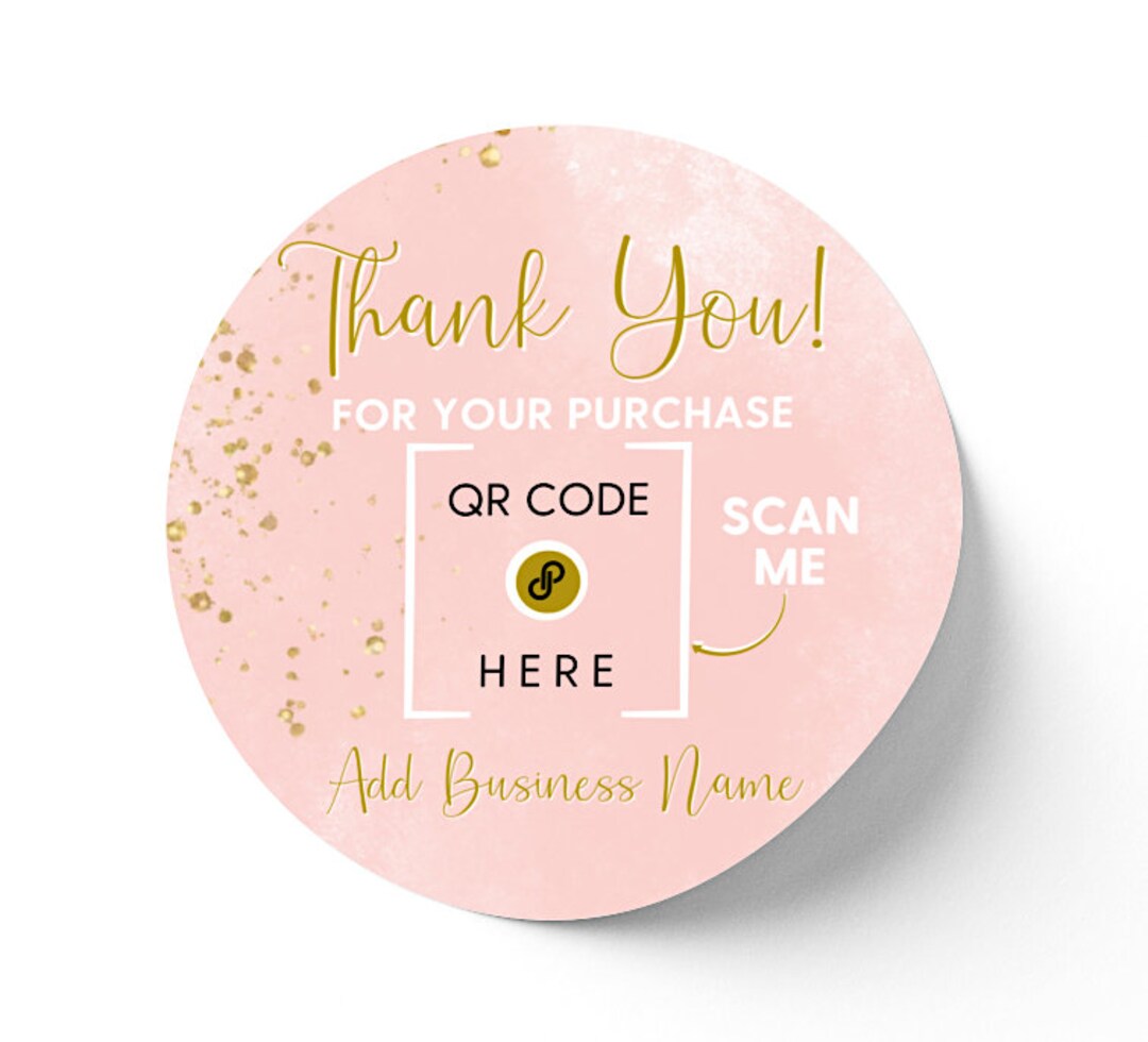 Glossy - Custom QR Code Sticker - 100 Count - Etsy