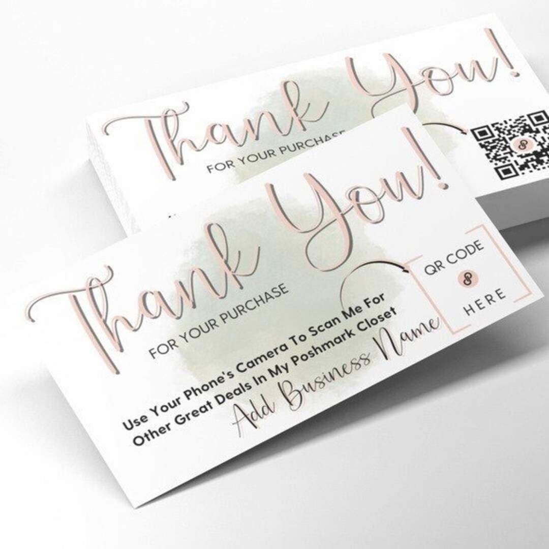 QR Code Thank You Cards 50 Pack - Etsy