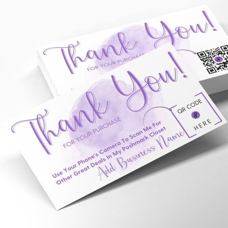 QR Code Thank You Cards - Etsy