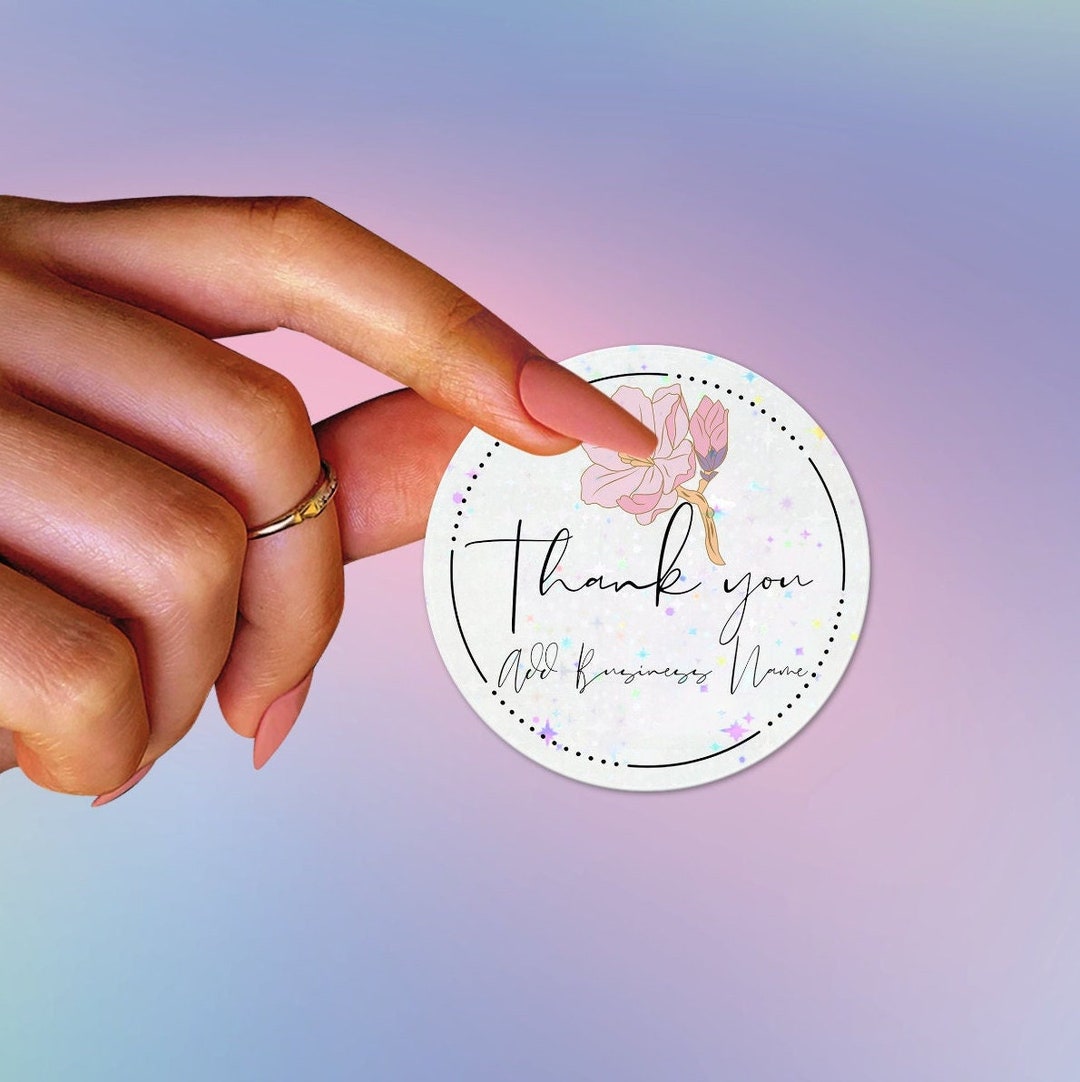 Personalized Thank You for Your Purchase Stickers, 100 Round Packaging ...