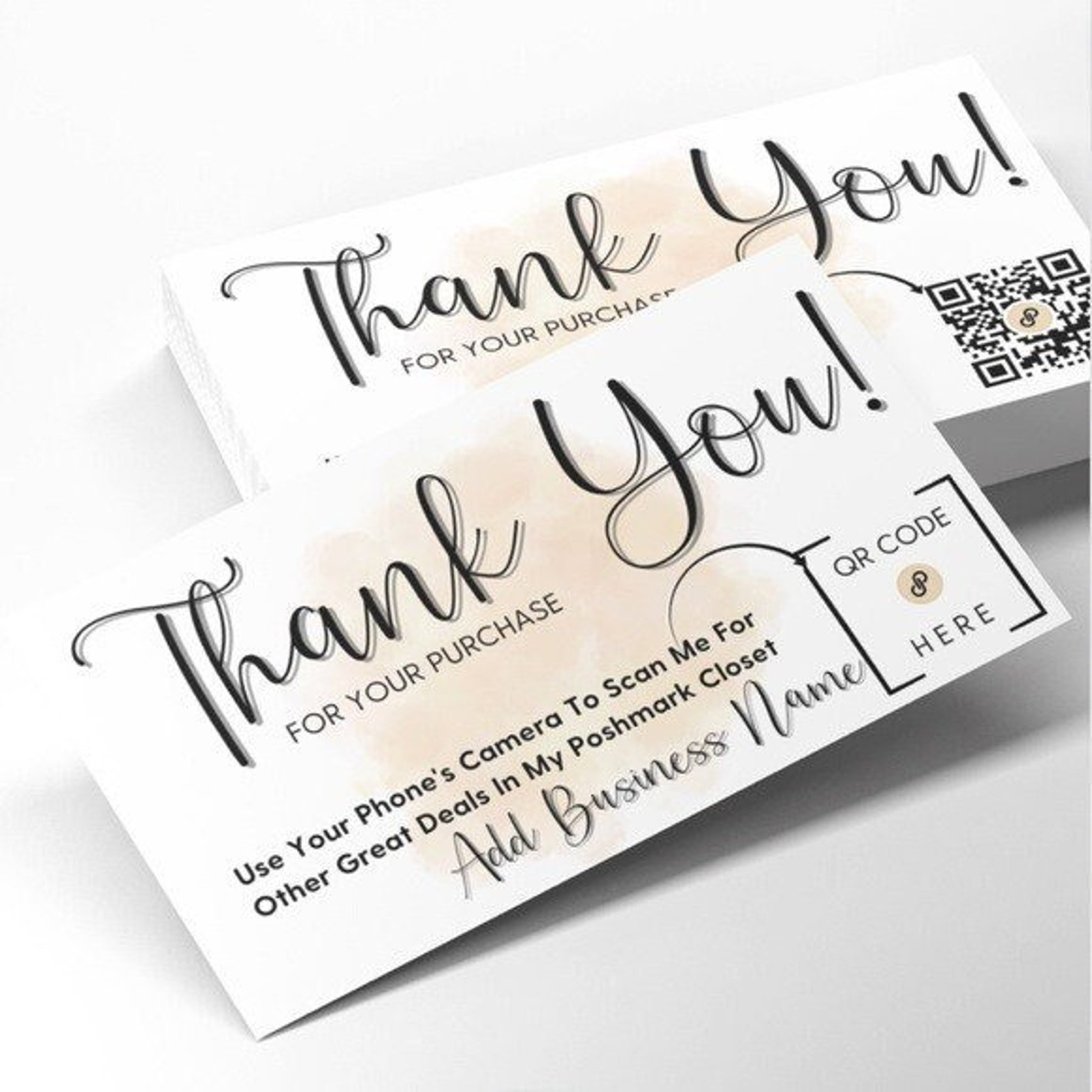 QR Code Thank You Cards - 50 Pack - Etsy