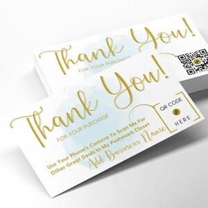 QR Code Thank You Cards - 50 Pack - Etsy