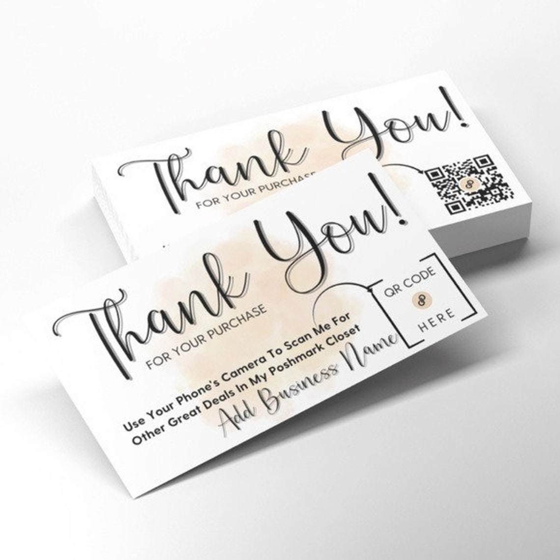 QR Code Thank You Cards - 50 Pack - Etsy