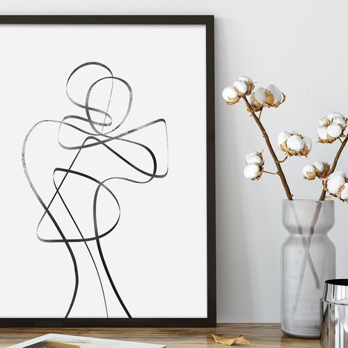 Abstract Line Art Print Abstract Wall Art Minimalist Poster - Etsy