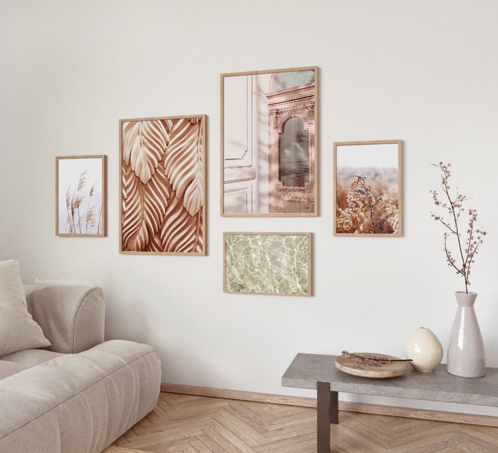 Digital Print Set Contemporary Art Set of 5 Large Wall Art - Etsy