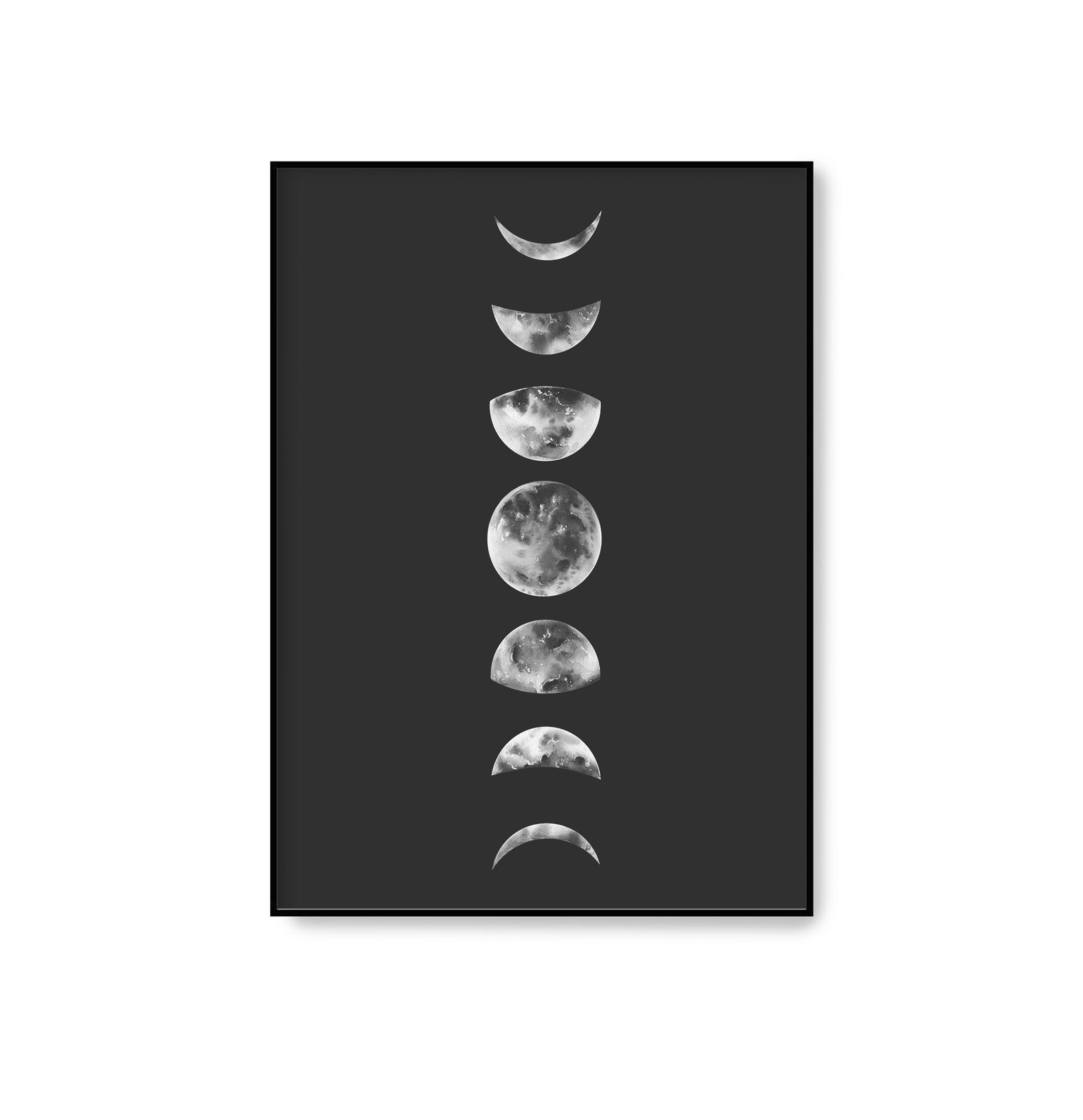 Moon Phase Print Moon Print Wall Art Minimalist Poster - Etsy