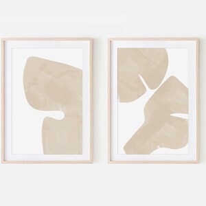 Beige Abstract Print, Geometric Abstract Art, Beige Painting Print ...