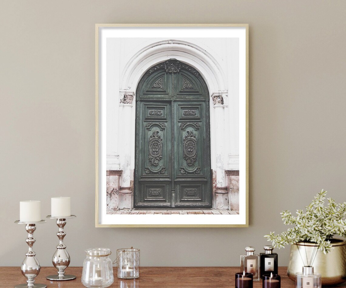 Vintage door wall art Photography print Architectural print | Etsy