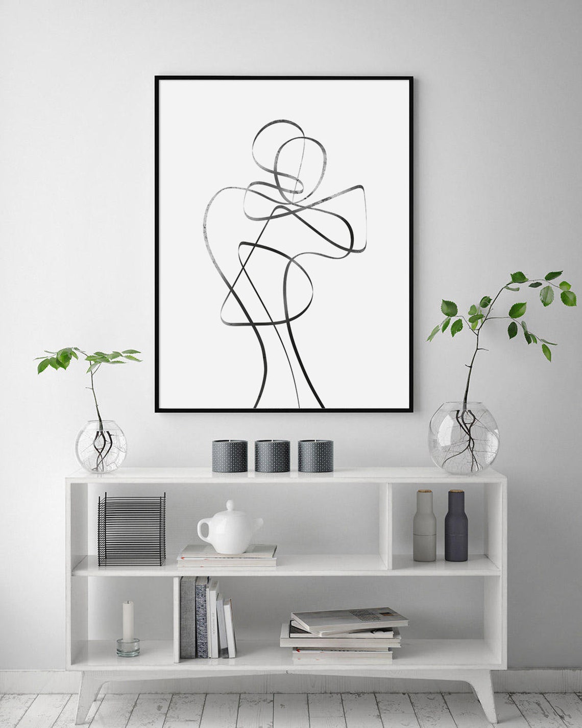Abstract Line Art Print Abstract Wall Art Minimalist Poster - Etsy