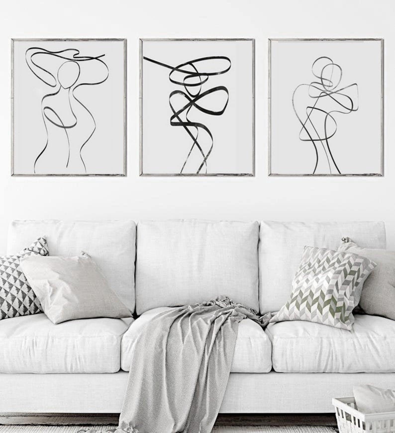 Abstract Wall Set Abstract Wall Art Minimalist Poster | Etsy