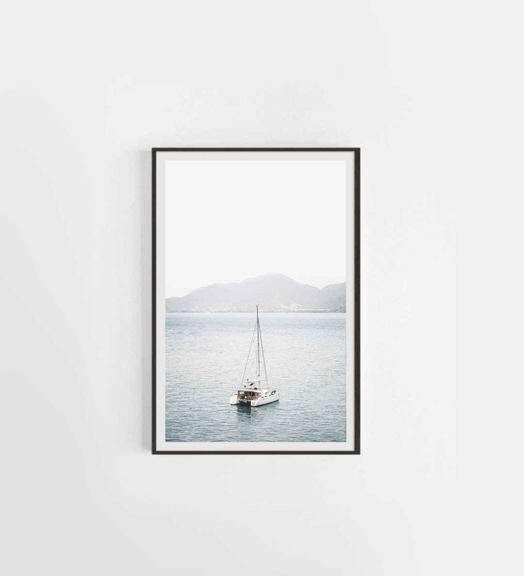 Sailing Yacht Print, Nautical Print, Ocean Prints, Coastal Ocean Print ...